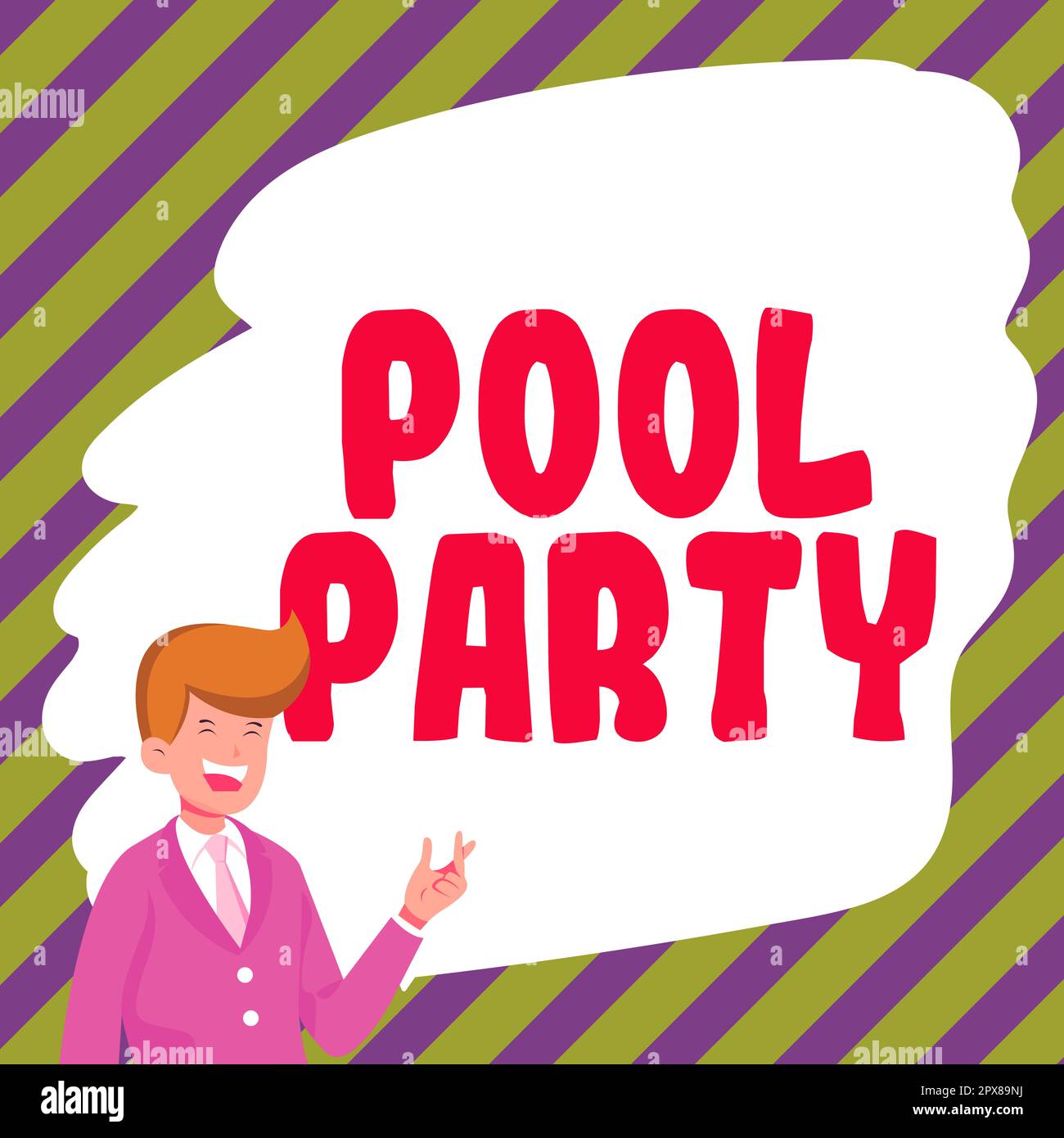 Hand writing sign Pool Party, Business concept celebration that ...