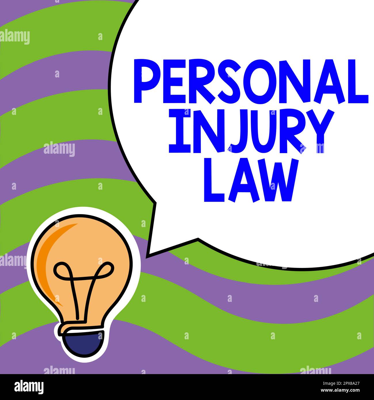 Sign displaying Personal Injury Law, Business concept being hurt or ...