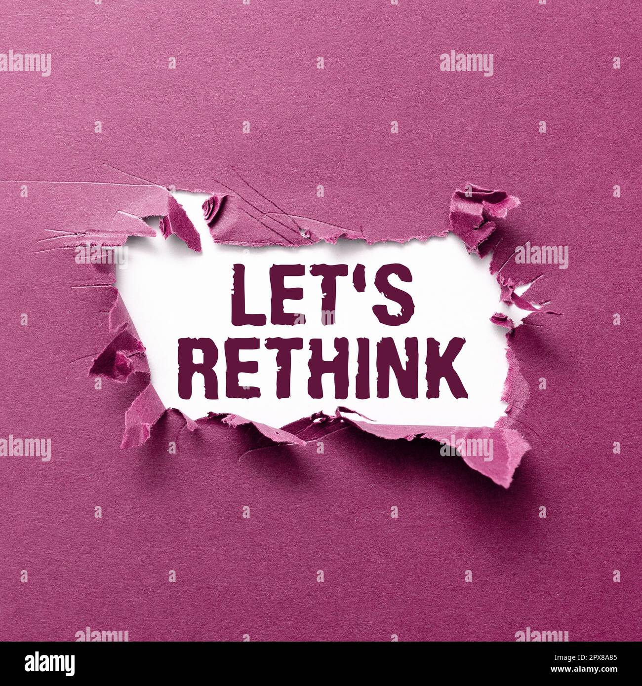 Conceptual caption Let's Rethink, Conceptual photo an Afterthought To ...