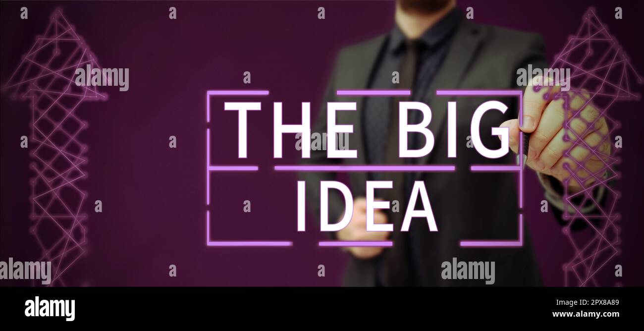 Hand writing sign The Big Idea, Internet Concept have a successful idea ...