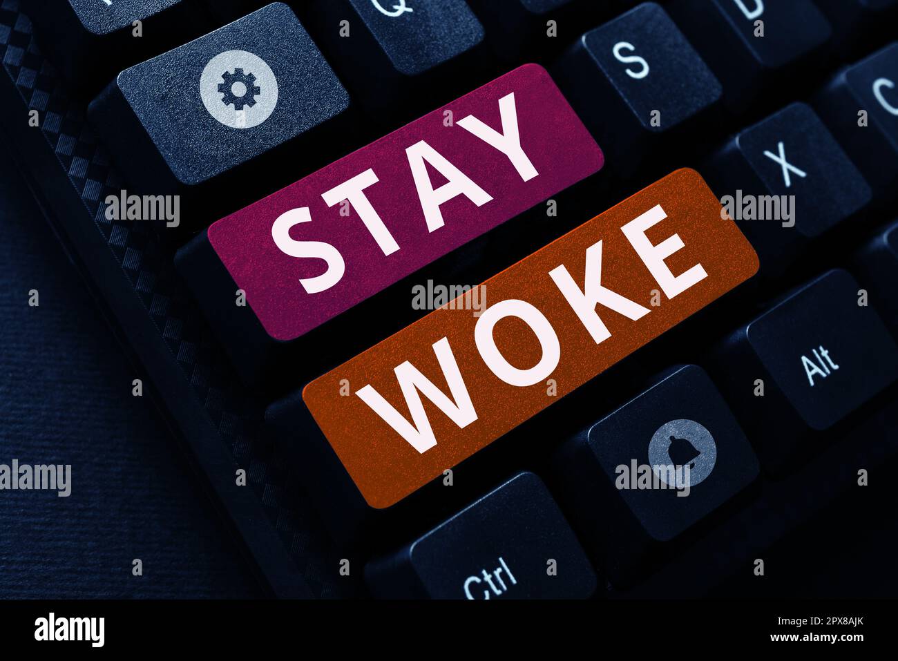 Text sign showing Stay Woke, Concept meaning being aware of your ... Text sign showing Stay Woke, Concept meaning being aware of your ...