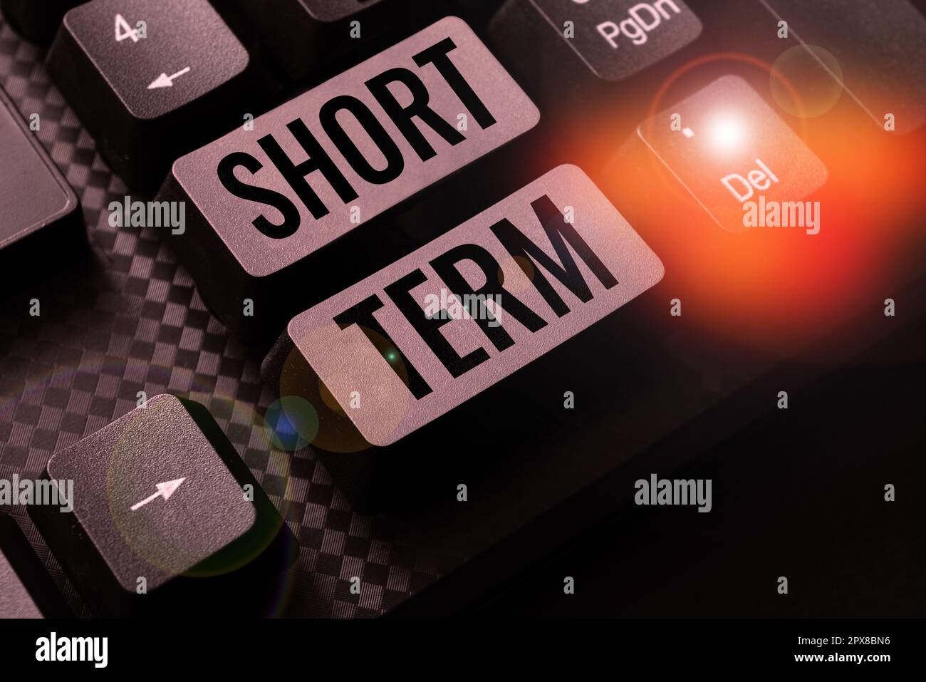 Text caption presenting Short Term, Business overview occurring over or ...