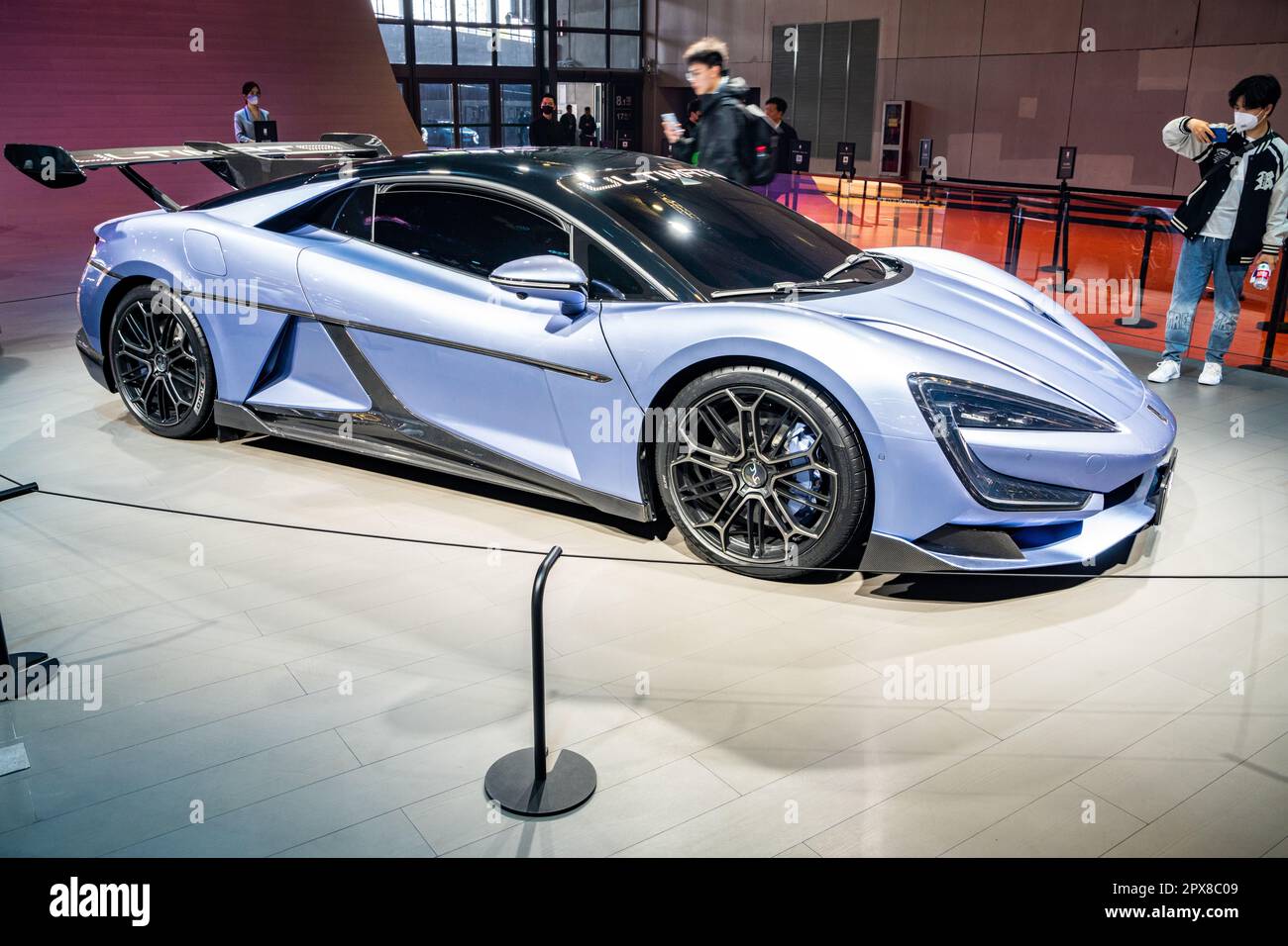 Yangwang U9 electric sports car on display at the 2023 Shanghai Auto ...