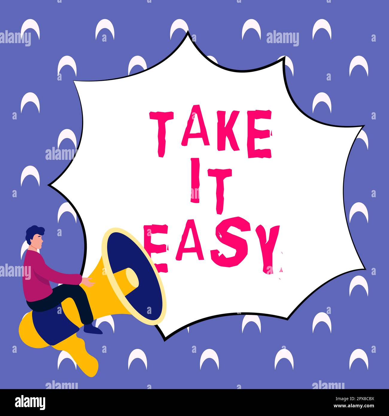 Text sign showing Take It Easy, Word Written on Be relaxed do not worry ...