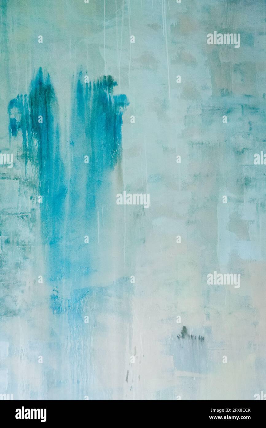 Old cement paint blue wall background Stock Photo - Alamy