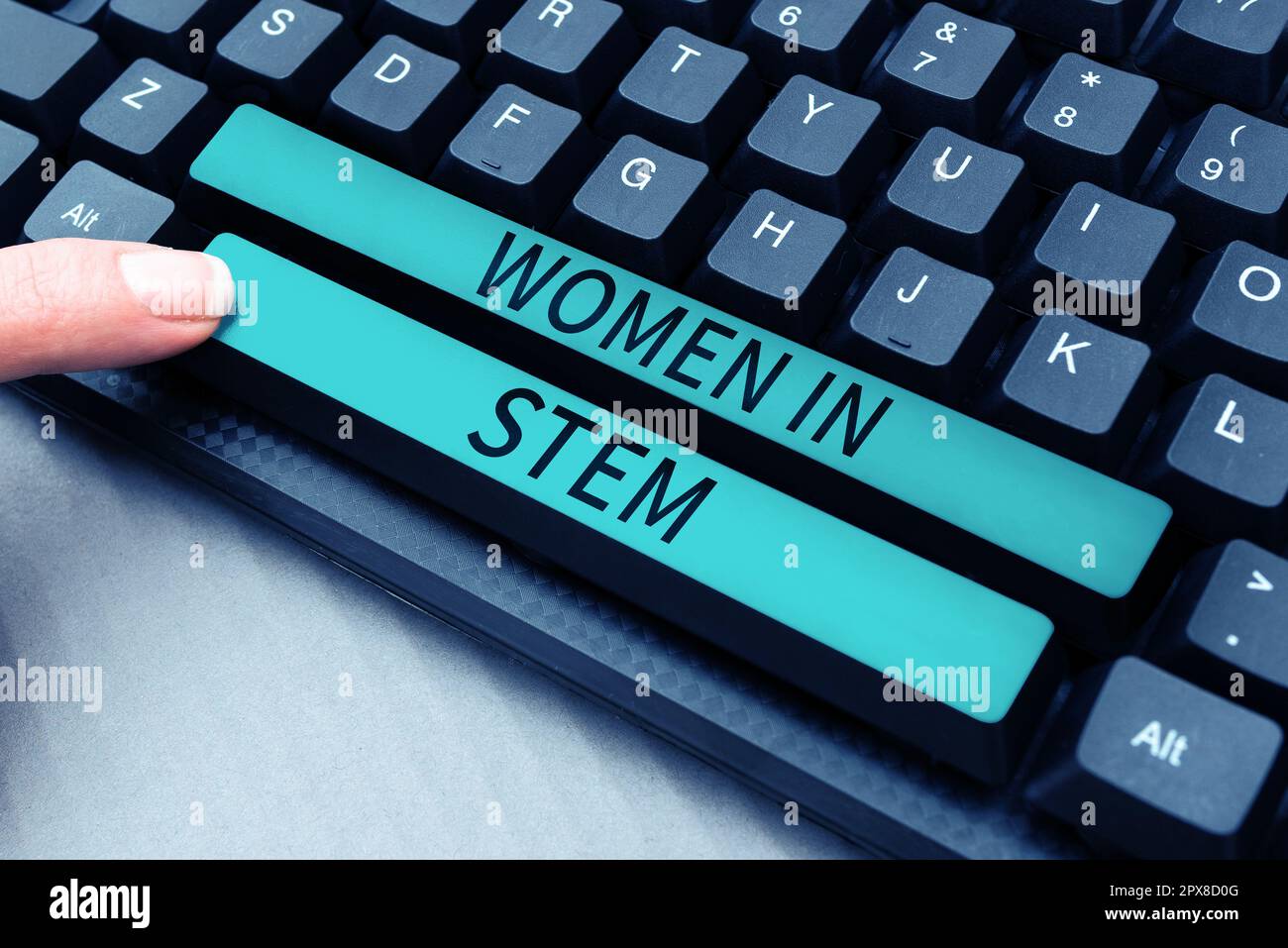 Conceptual caption Women In Stem, Business overview Science Technology ...