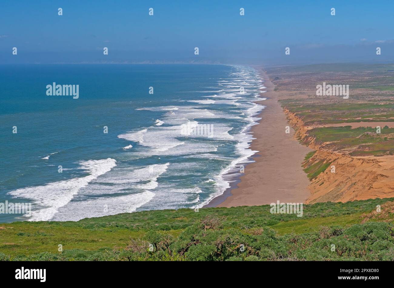 Waves Crashing onto a Sandy Beach on a Disappearing Coast on Point ...