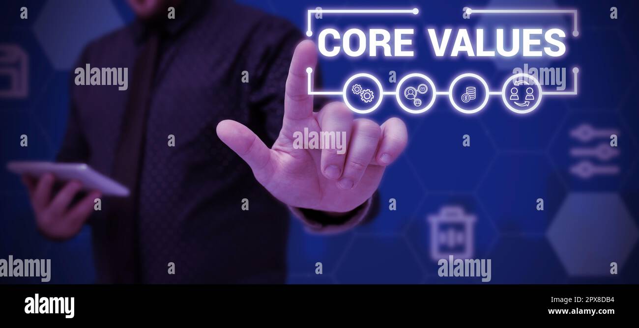Conceptual caption Core Values, Business concept belief person or ... Conceptual caption Core Values, Business concept belief person or ...