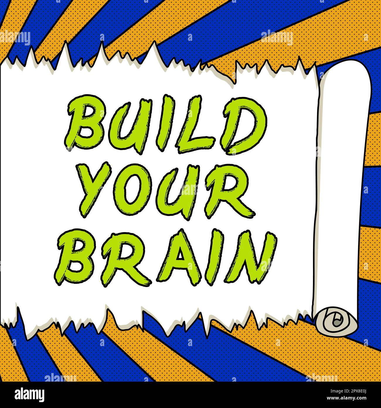 Text caption presenting Build Your Brain, Business showcase mental ...