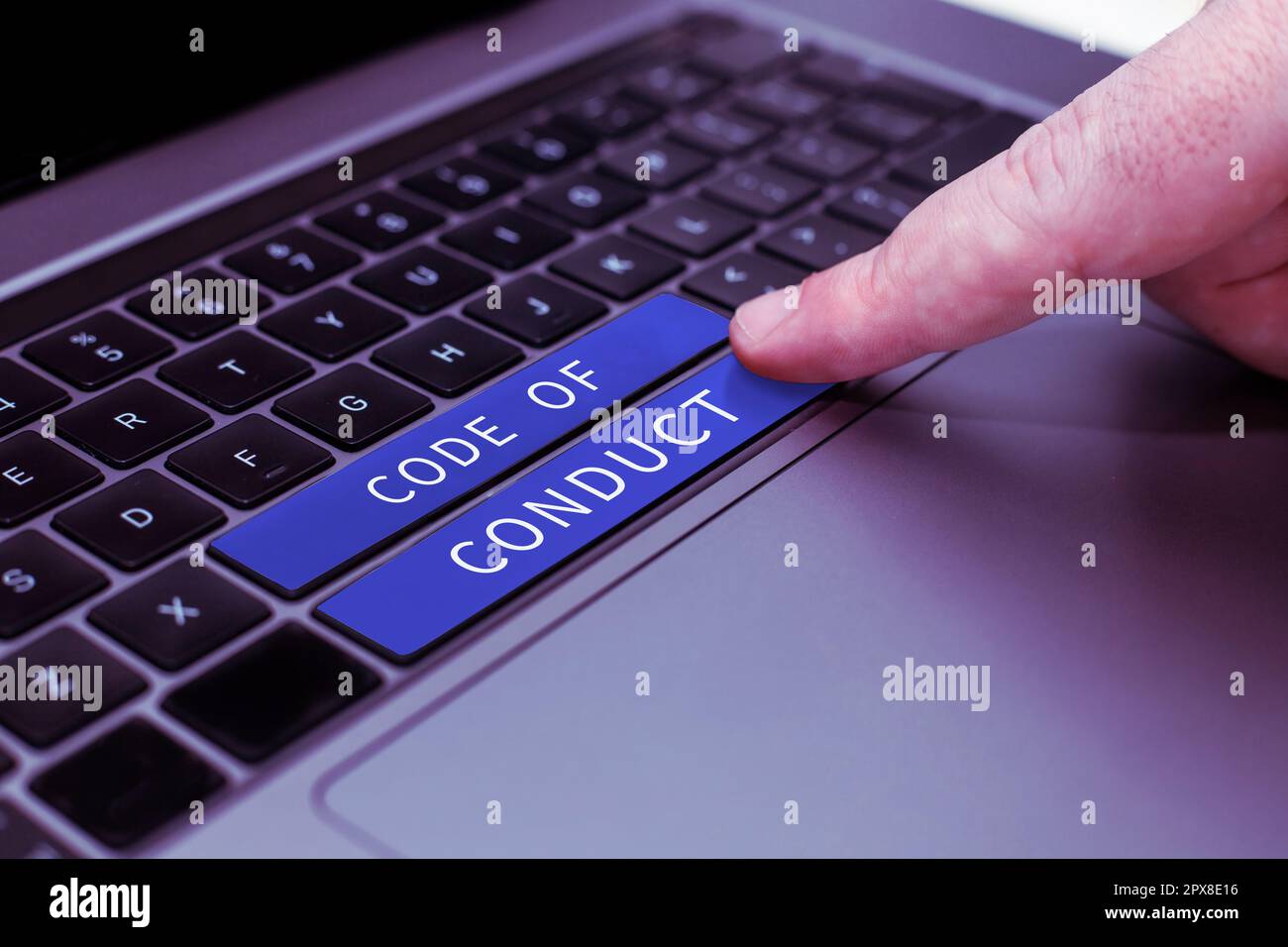 Writing Displaying Text Code Of Conduct Internet Concept Ethics Rules Moral Codes Ethical