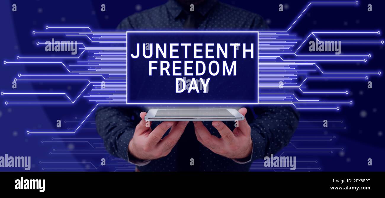 Conceptual display Juneteenth Freedom Day, Business idea legal holiday ...