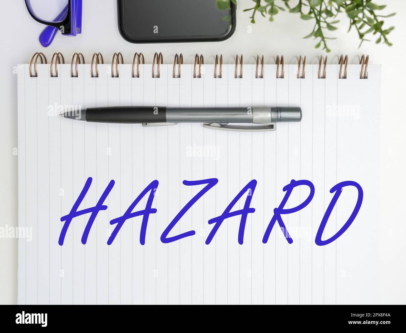 Hand writing sign Hazard, Conceptual photo account or statement ...