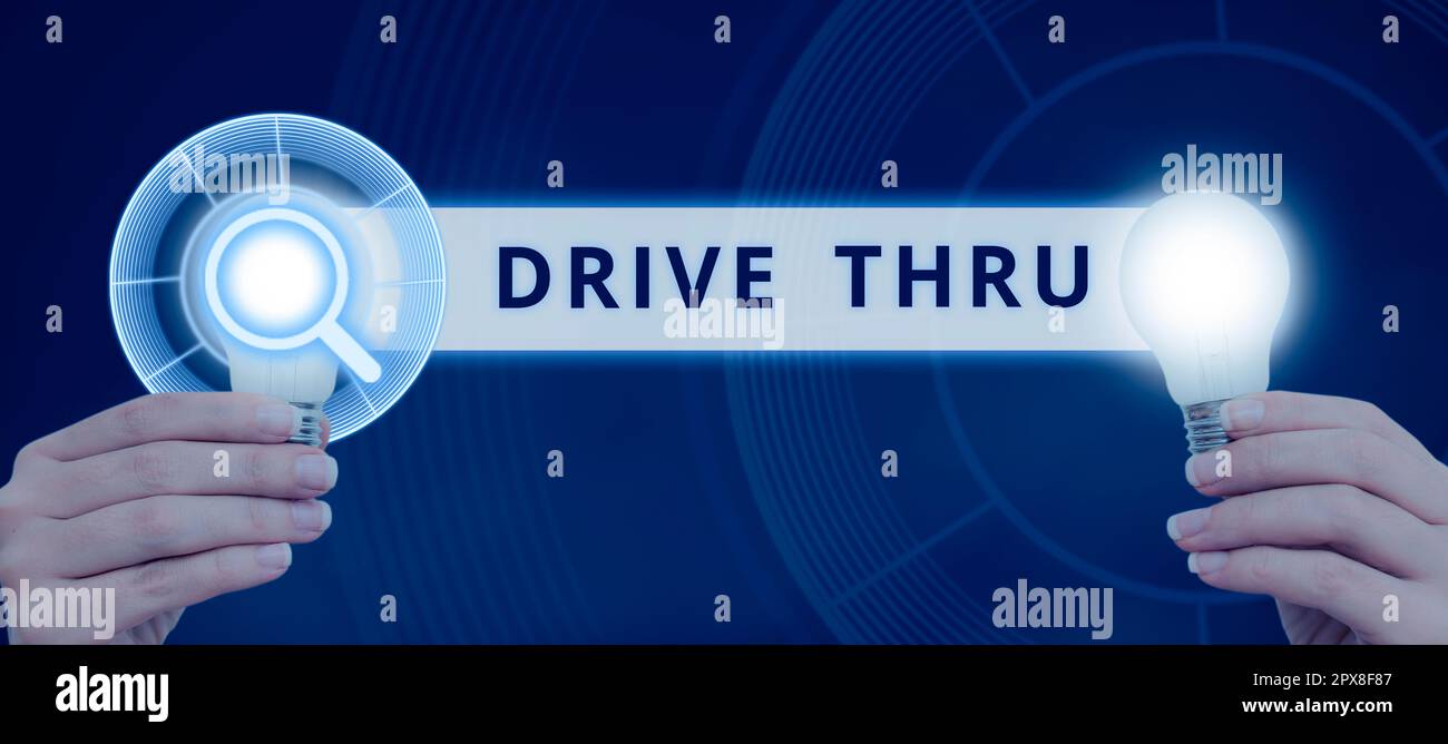 Conceptual display Drive Thru, Business showcase place where you can ...