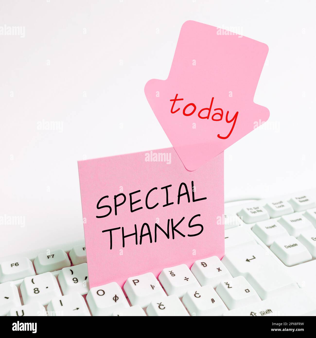 Conceptual caption Special Thanks, Word for expression of appreciation ...