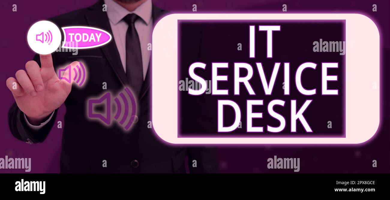 Inspiration showing sign It Service Desk, Business showcase ...