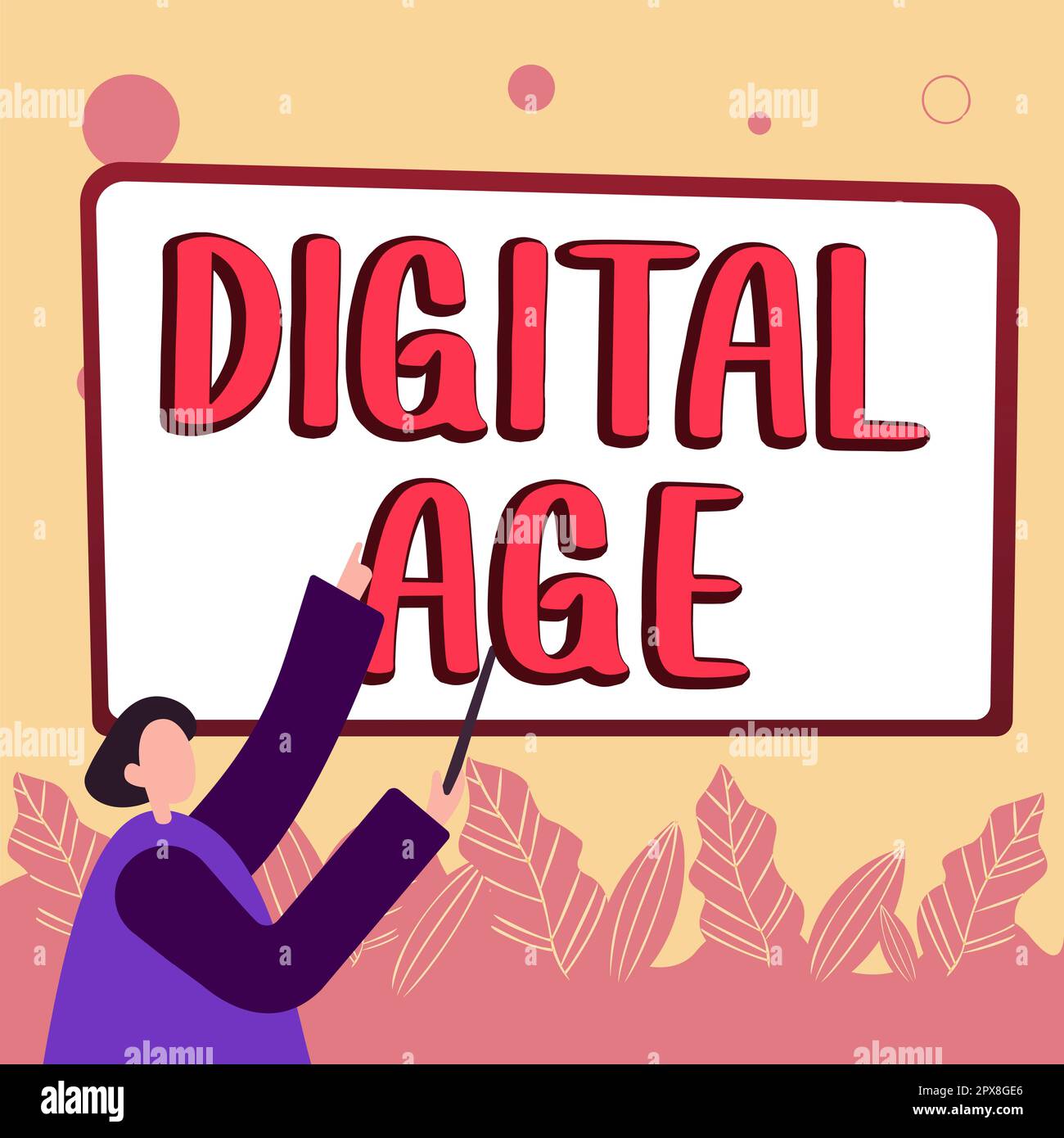Text sign showing Digital Age, Word for introduction of the personal ...