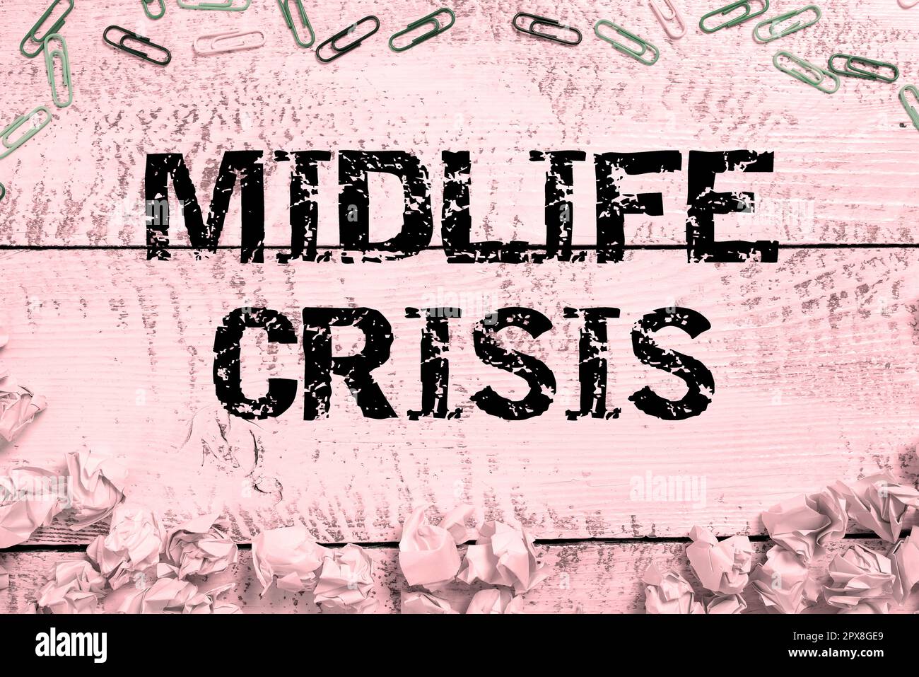 Text showing inspiration Midlife Crisis, Internet Concept Software ...