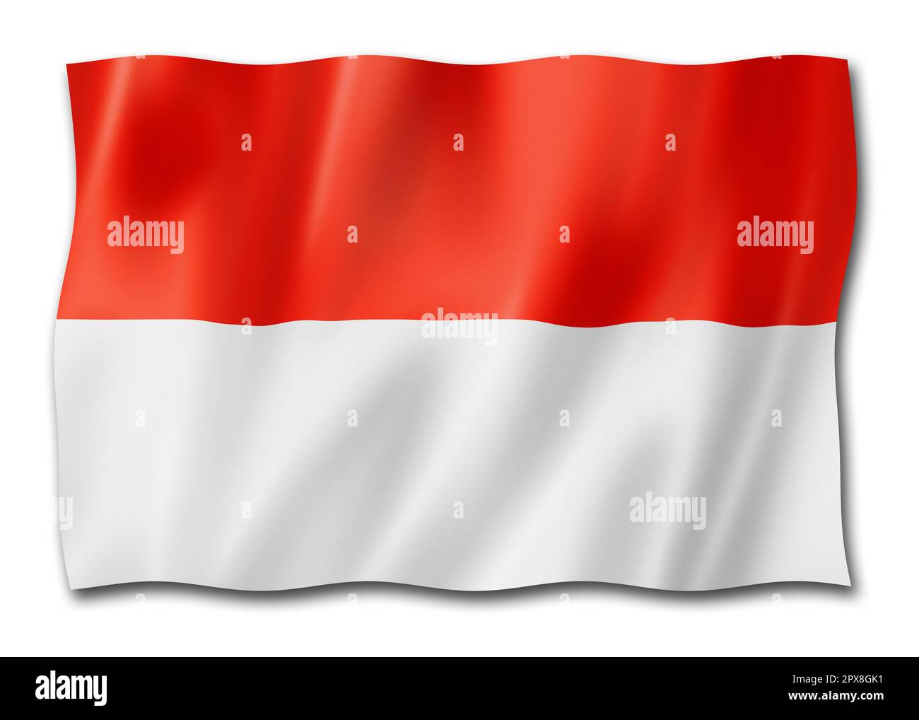 Rot un Wiss - flag, France waving banner collection. 3D illustration ...