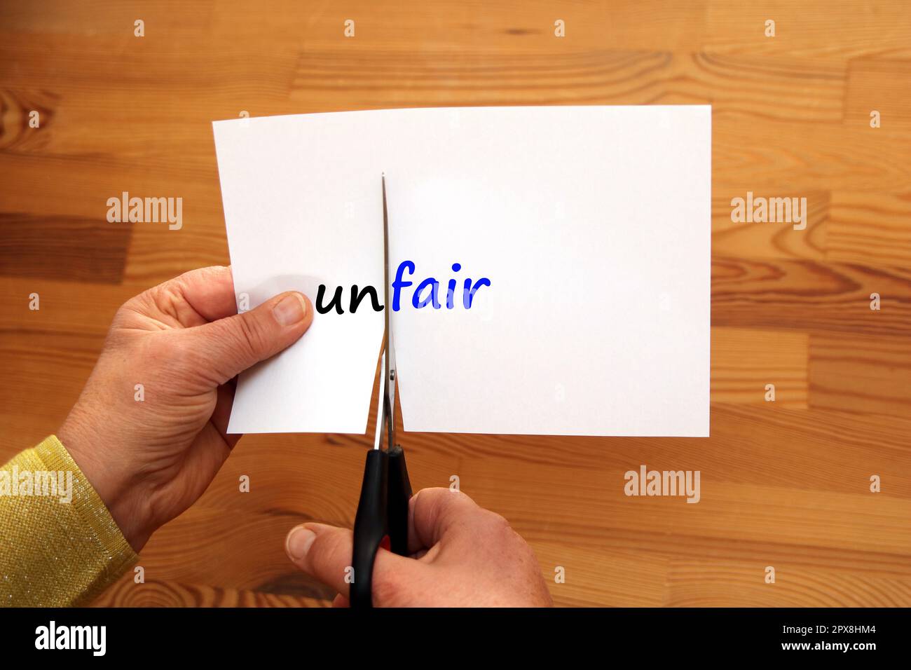 fair oder unfair Stock Photo - Alamy