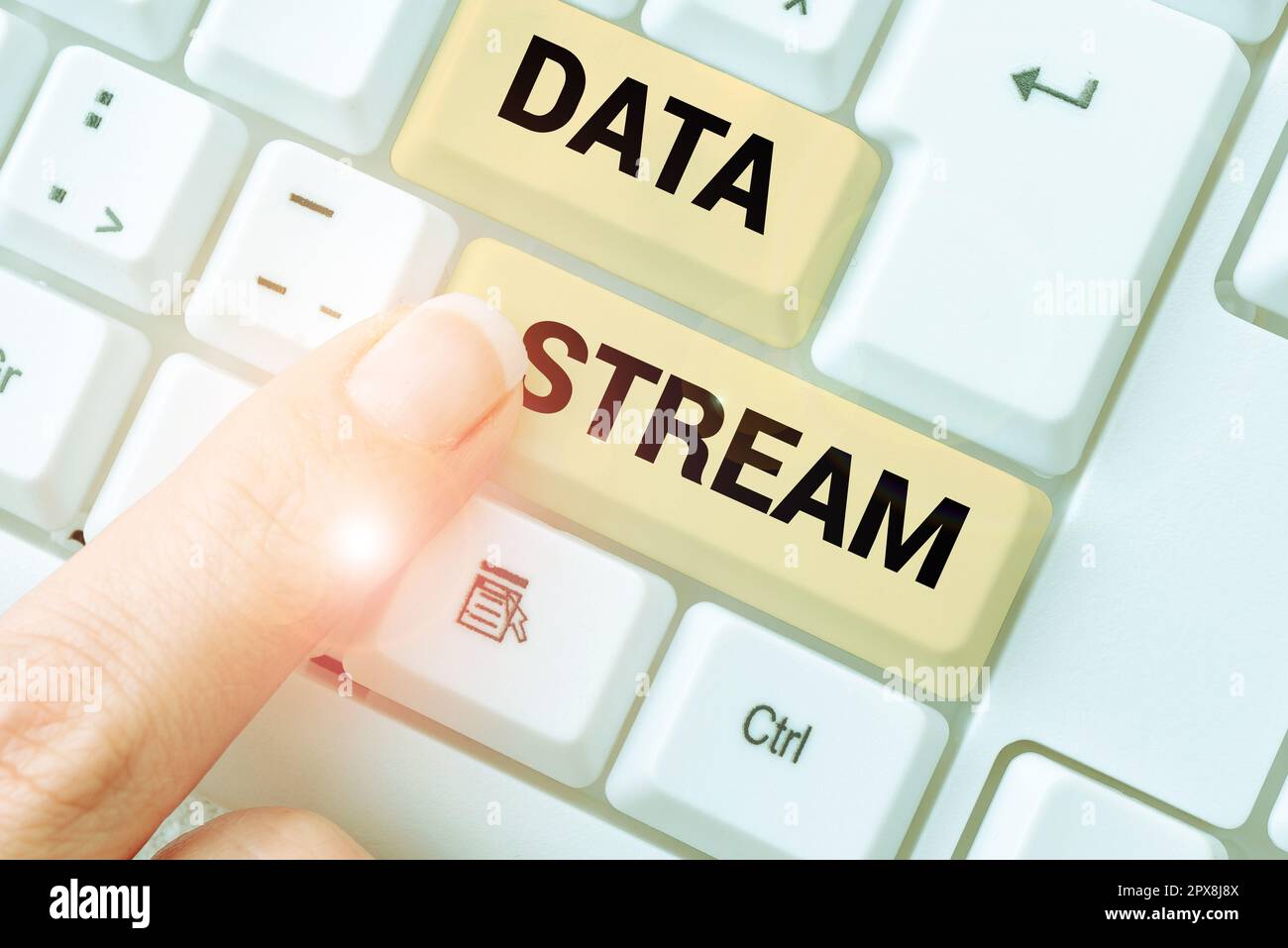 Conceptual display Data Stream, Business showcase sequence of digitally ...