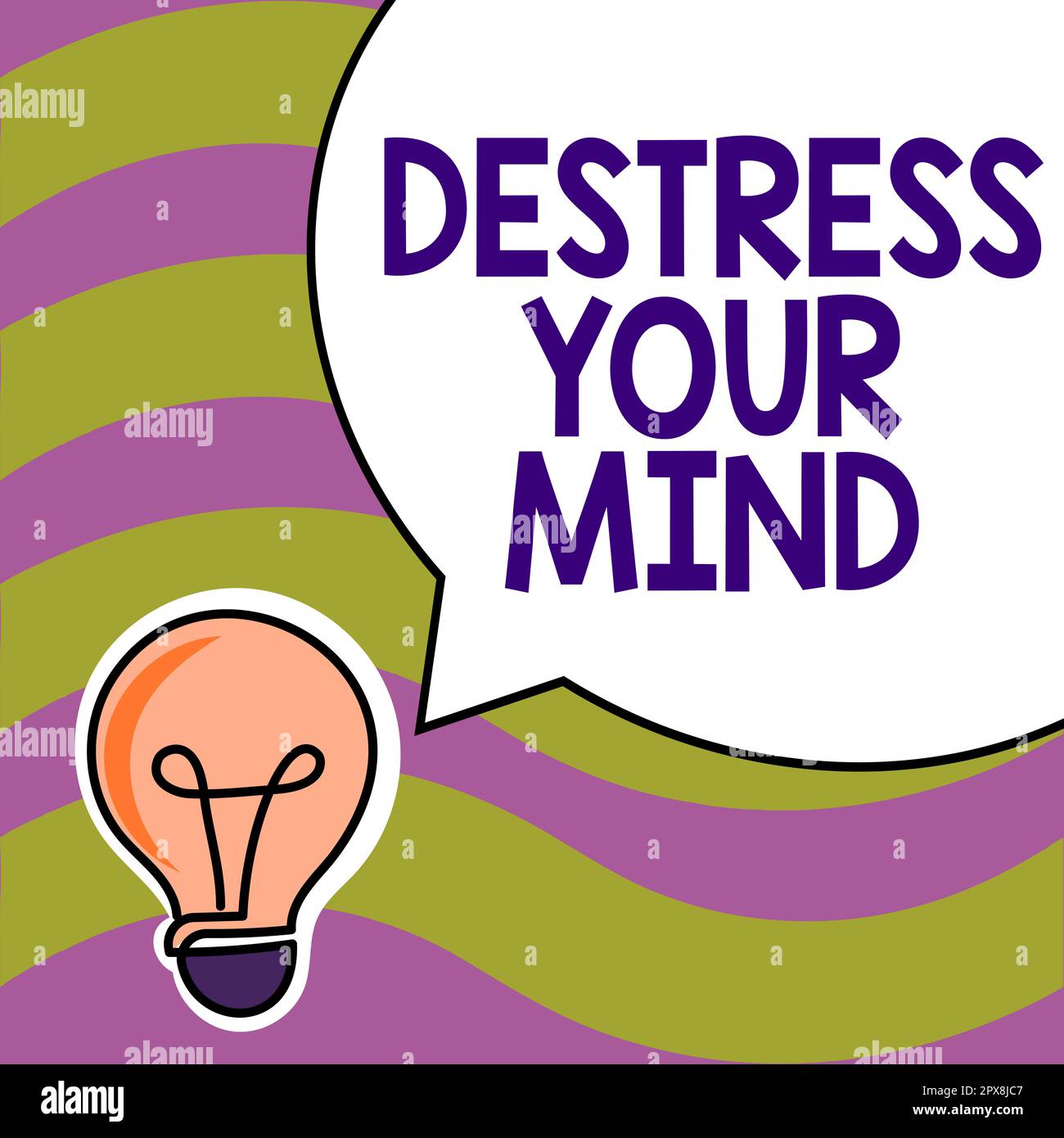 Sign displaying Destress Your Mind, Internet Concept to release mental ...