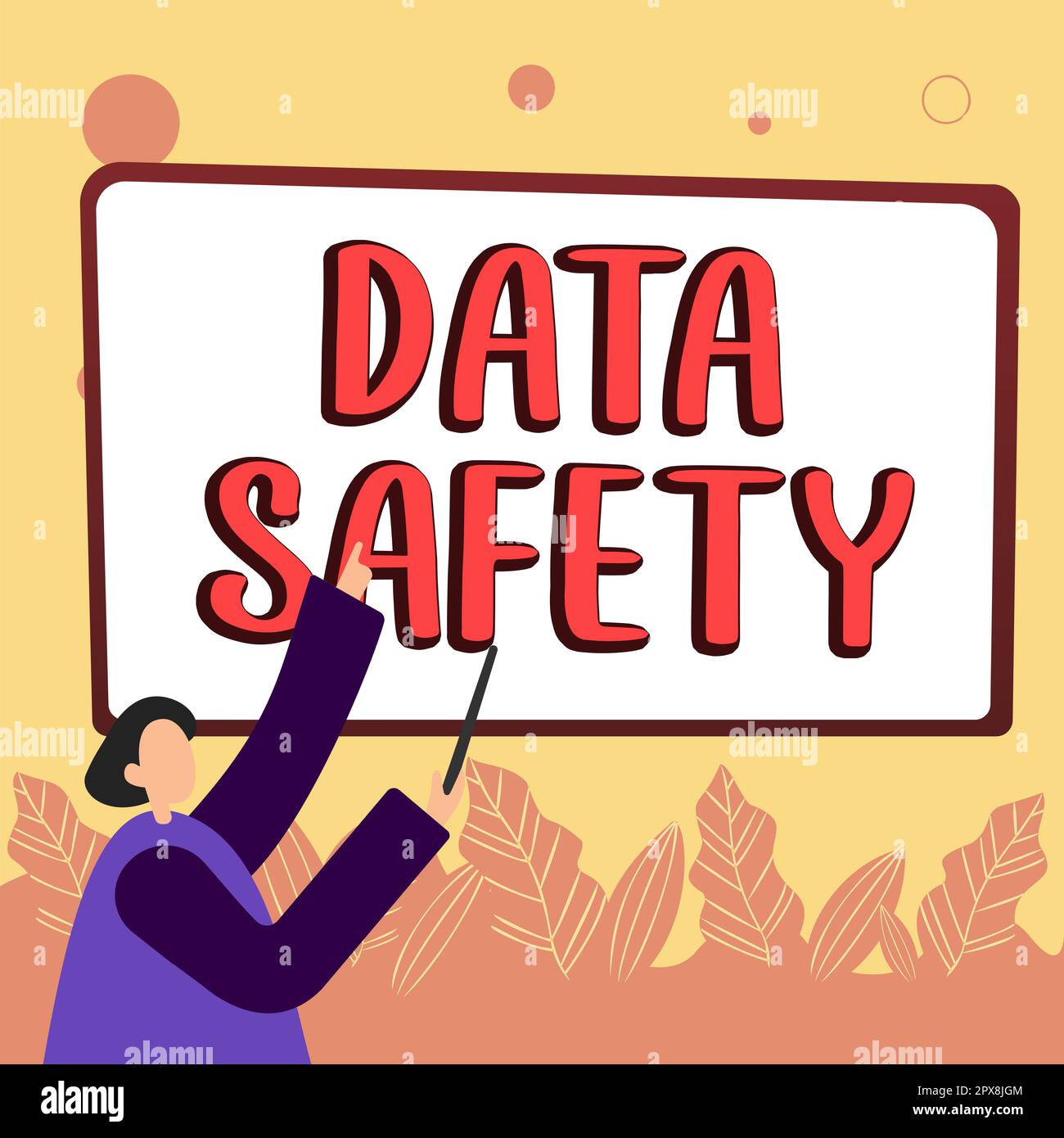Writing displaying text Data Safety, Internet Concept concerns ...