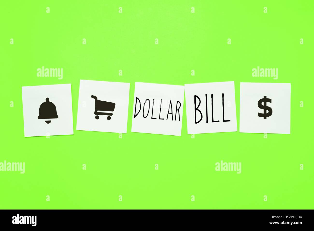 Writing displaying text Dollar Bill, Word Written on a piece of paper ...