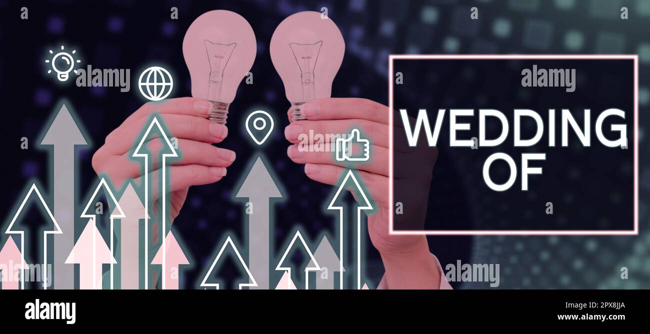 Inspiration showing sign Wedding Of, Business approach announcing that ...