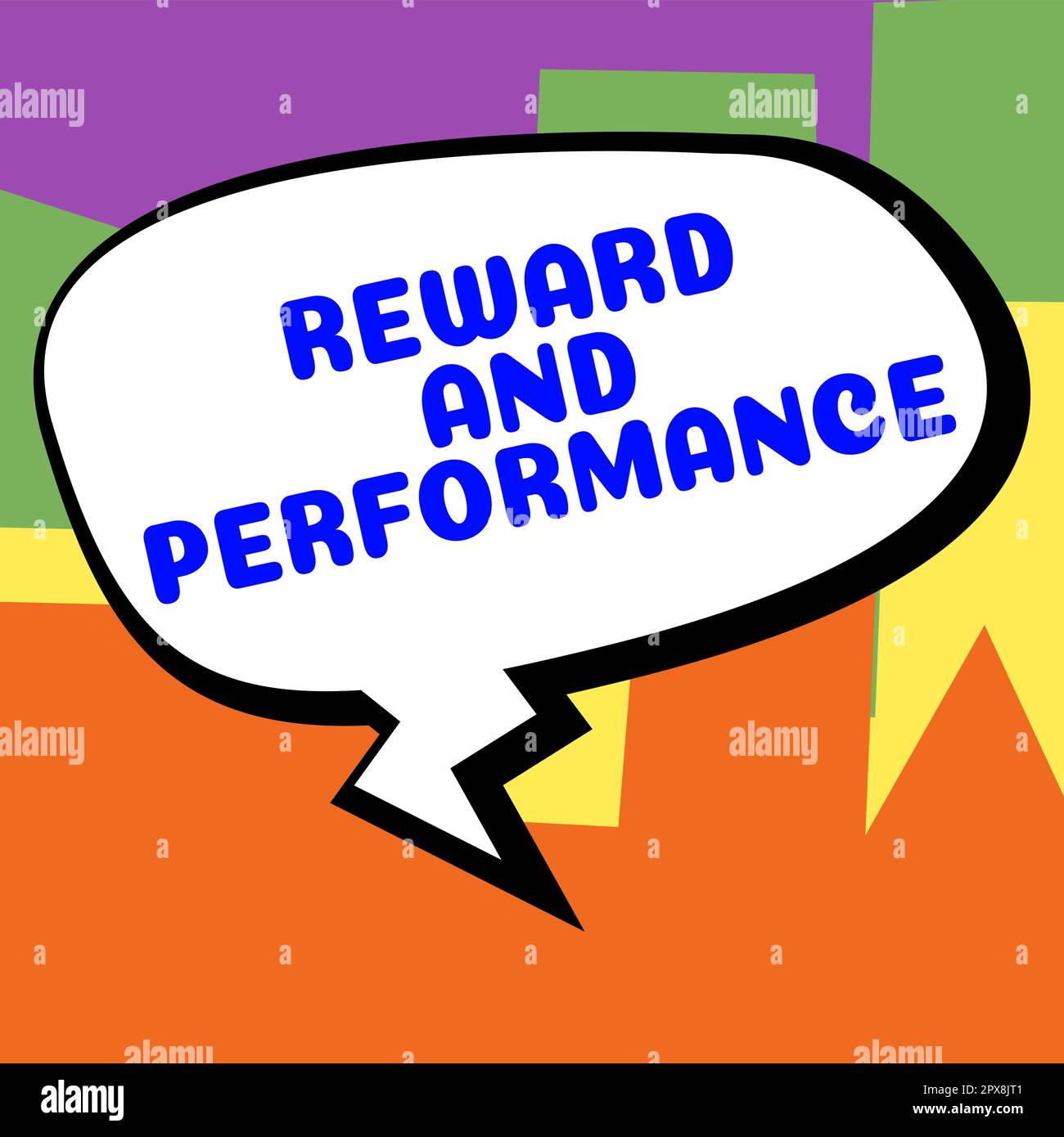 Text sign showing Reward And Performance, Business overview Given in ...