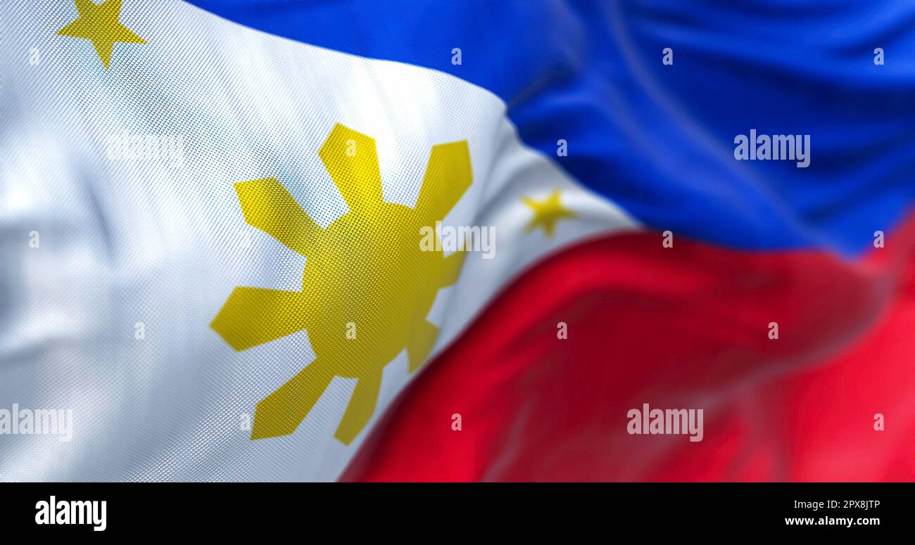 Philippines national flag waving. The Republic of the Philippines is an ...
