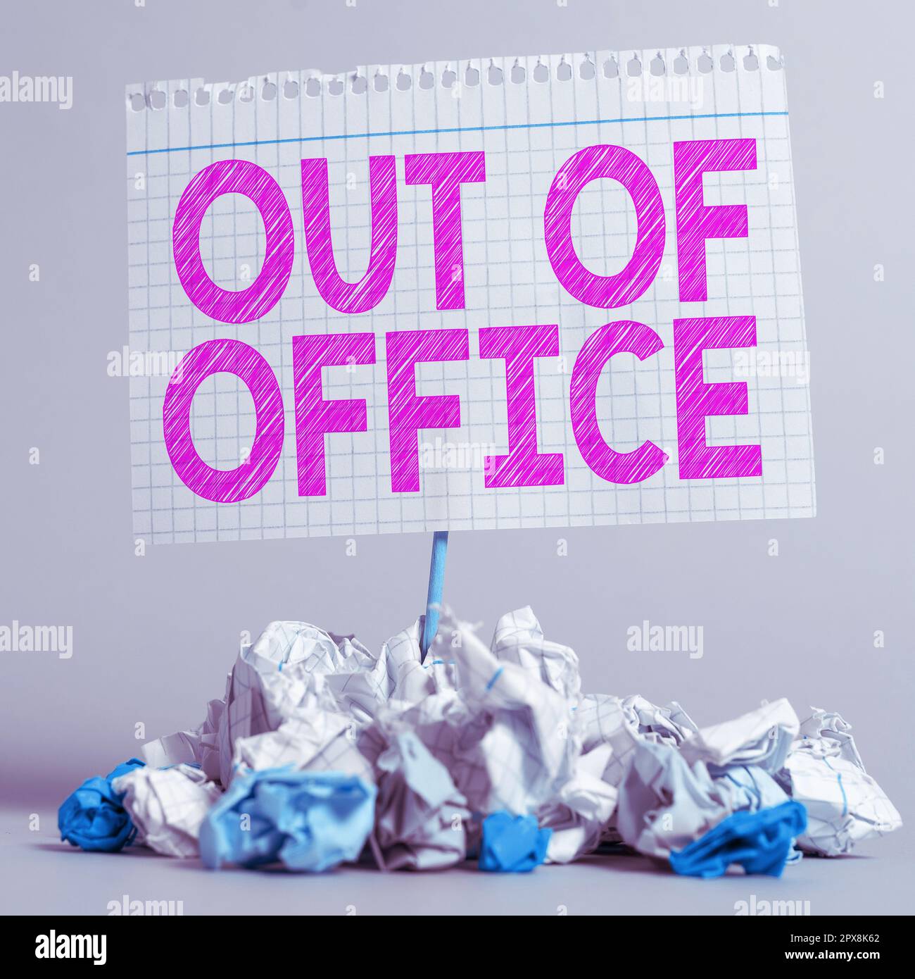 Hand writing sign Out Of Office, Concept meaning Outside the job Nobody ...