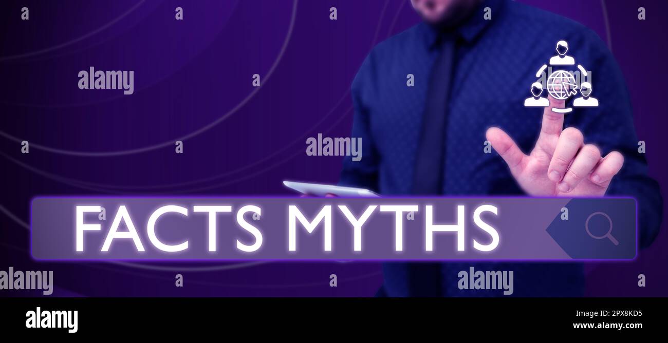 Writing displaying text Facts Myths, Conceptual photo work based on ...