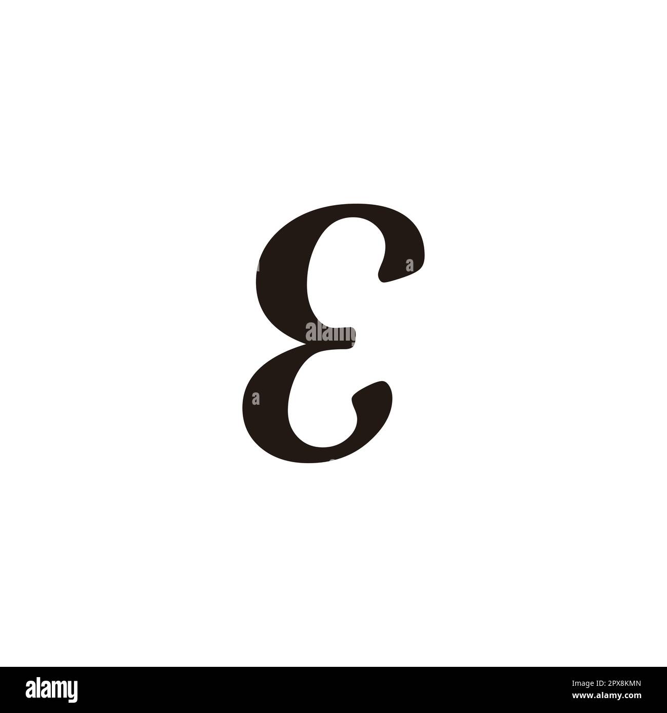 Letter E unique geometric symbol simple logo vector Stock Vector Image ...