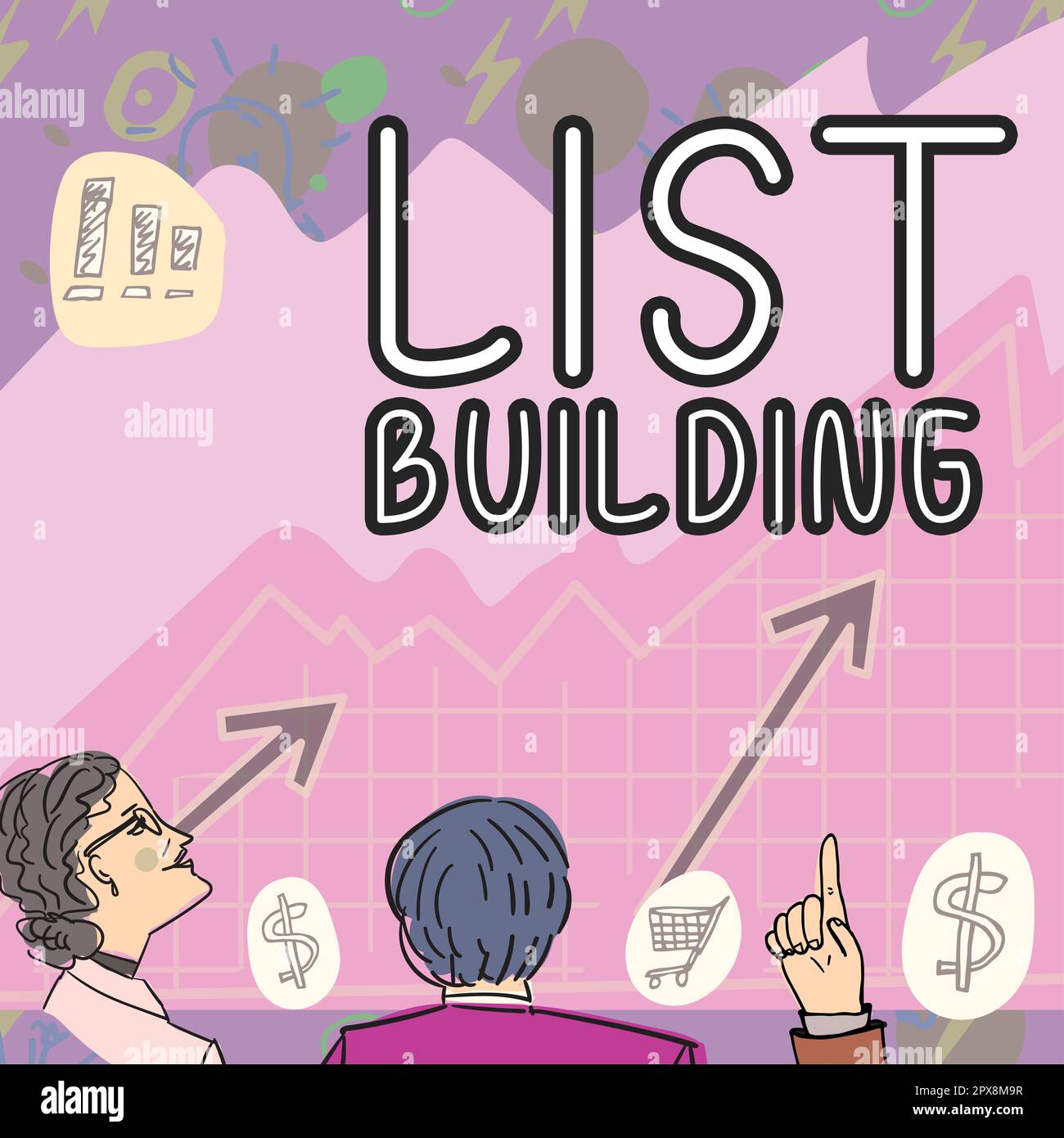 Text caption presenting List Building, Word for database of people you ... Text caption presenting List Building, Word for database of people you ...