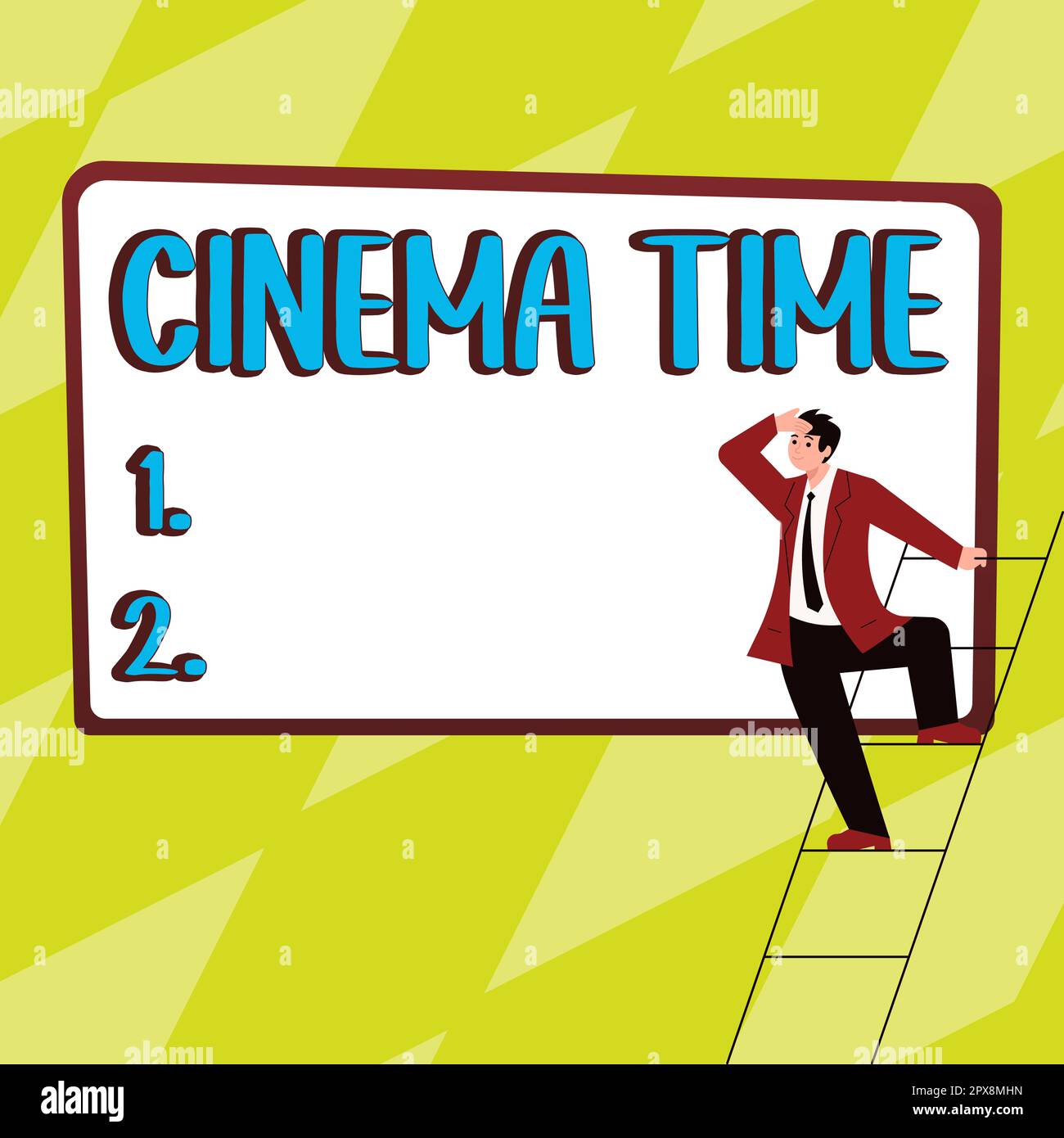 Text caption presenting Cinema Time, Word for which entertainment such ...