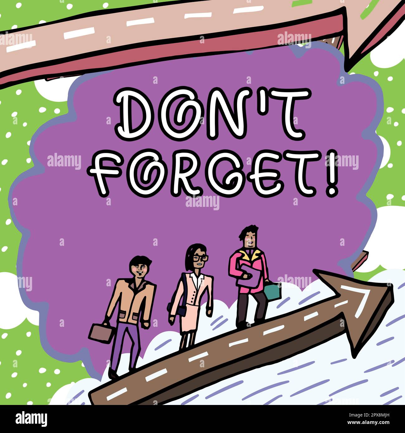 Conceptual caption Don'T Forget, Business overview asking someone to ...