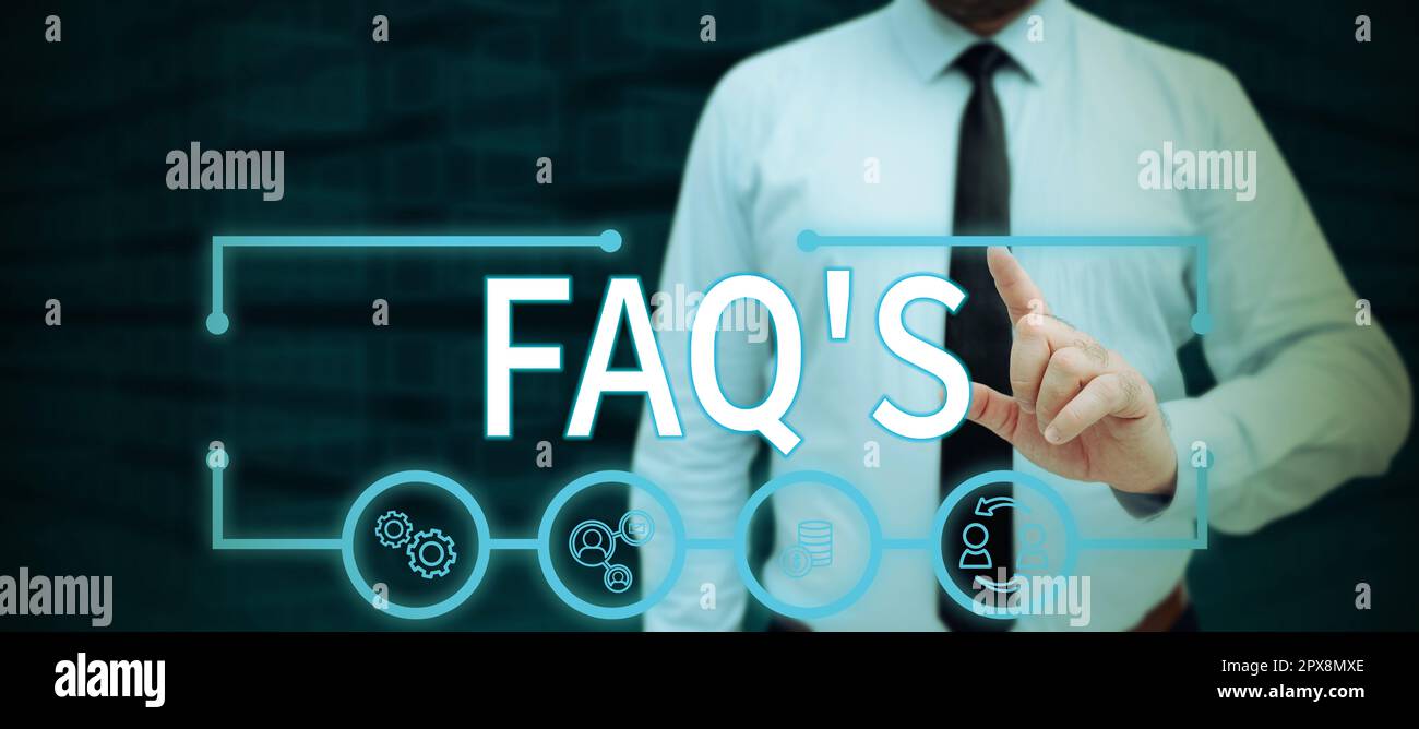 Sign Displaying Faqs Business Showcase List Of Questions And Answers Relating To A Particular