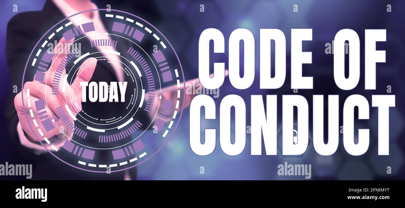 Inspiration showing sign Code Of Conduct, Business overview Ethics ...