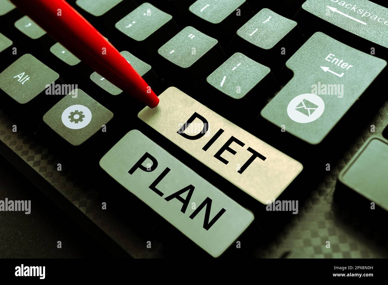 Text sign showing Diet Plan, Concept meaning Use of specific intake of ...