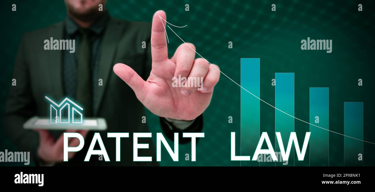 Inspiration showing sign Patent Law, Internet Concept deals with an ...