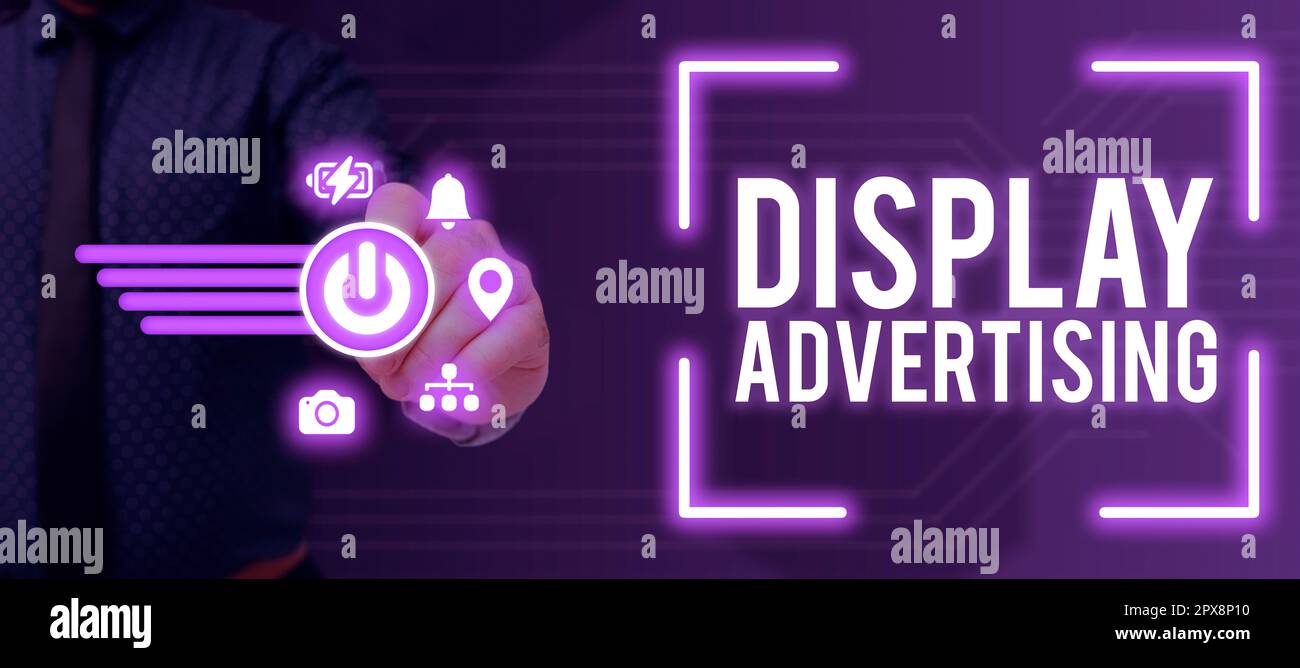 Writing displaying text Display Advertising, Internet Concept online ...