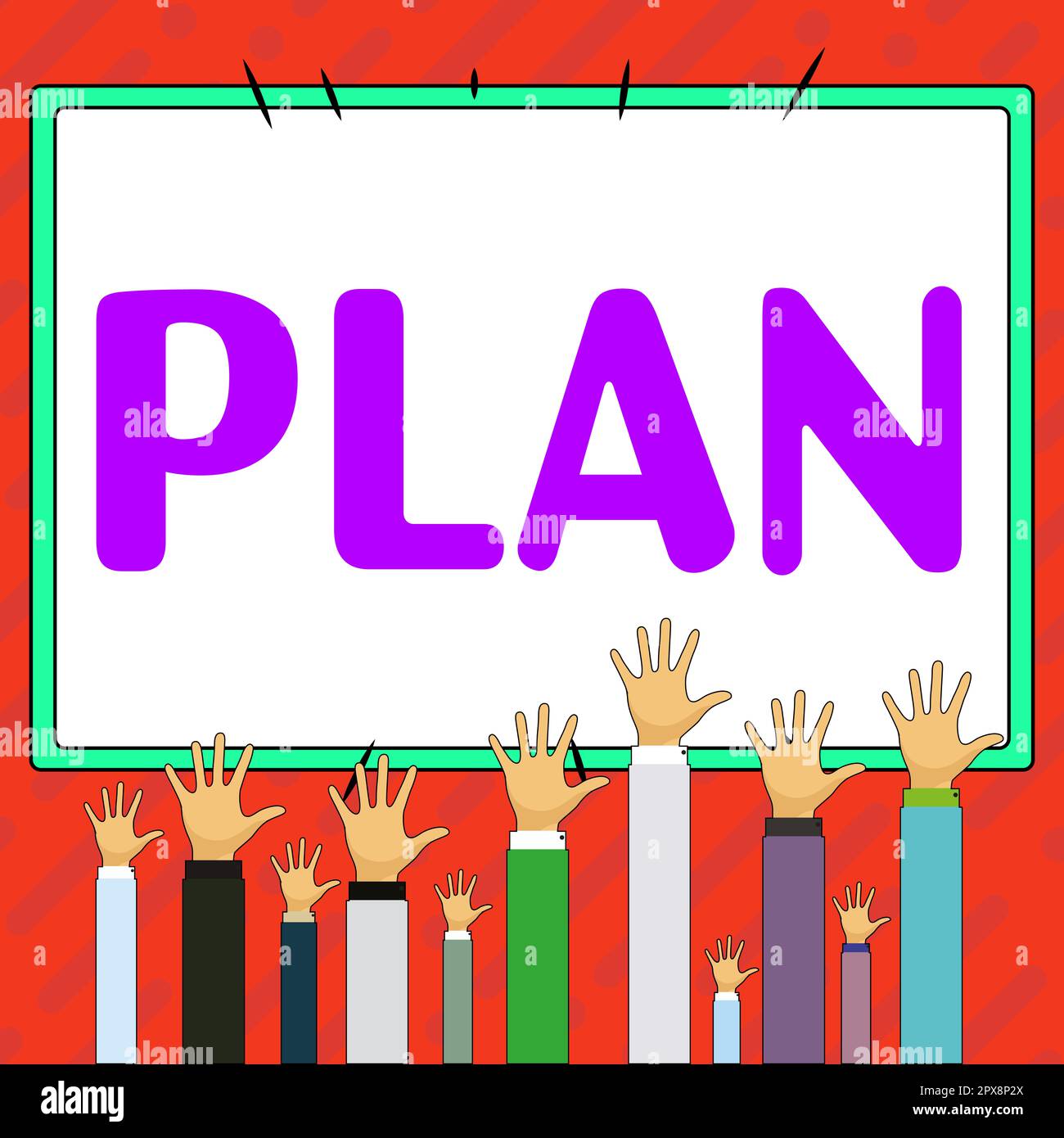 Handwriting text Plan, Word for Start of a detailed proposal of doing ...