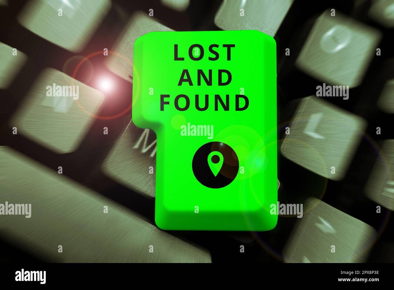 Text caption presenting Lost And Found, Business showcase Place where you can find forgotten ...