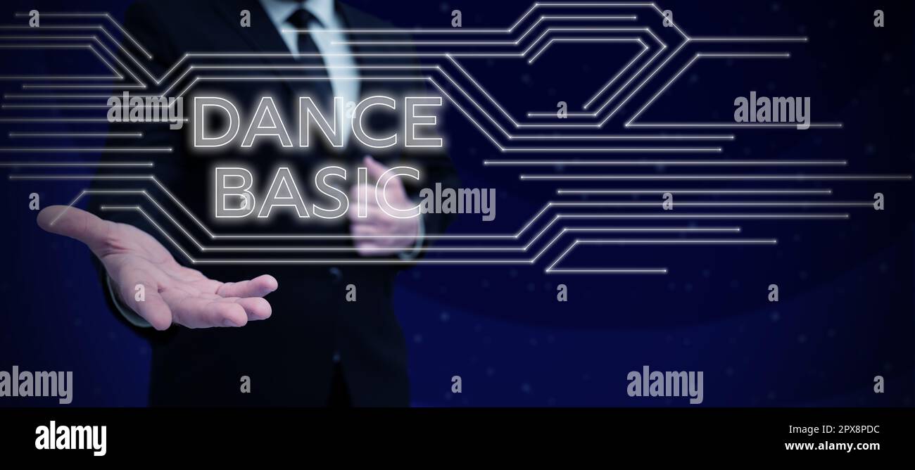 Writing displaying text Dance Basic, Internet Concept activity that ...
