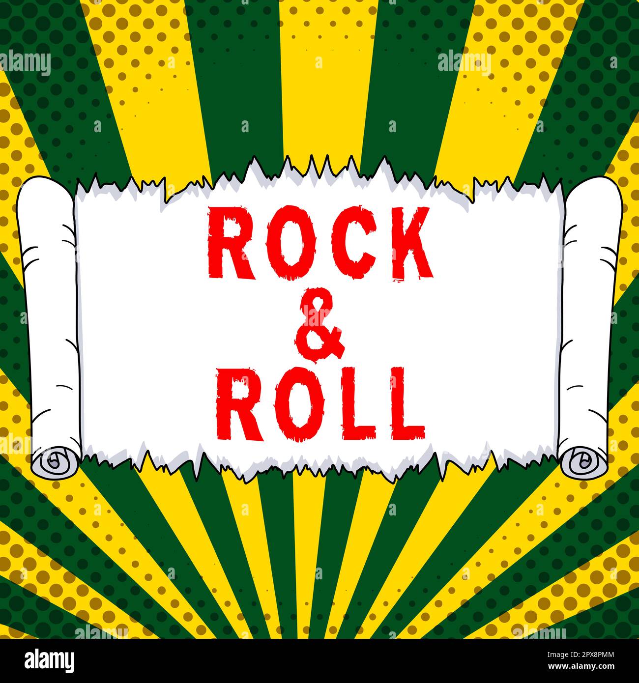Handwriting text Rock Roll, Word for musical genre type of popular ...