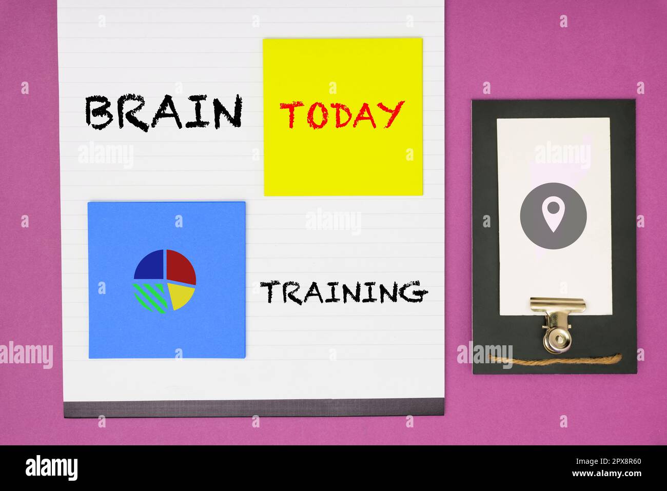Handwriting text Brain Training, Word for mental activities to maintain ...