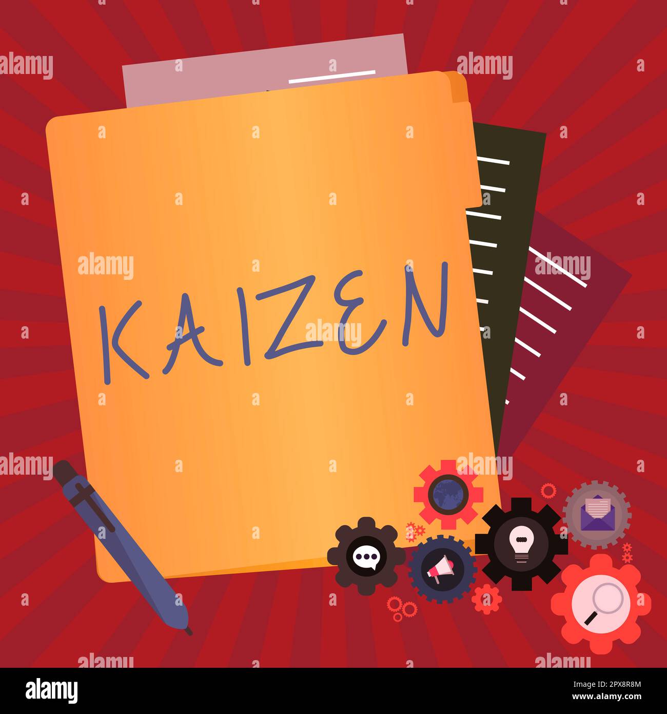 Sign displaying Kaizen, Concept meaning a Japanese business philosophy ... Sign displaying Kaizen, Concept meaning a Japanese business philosophy ...
