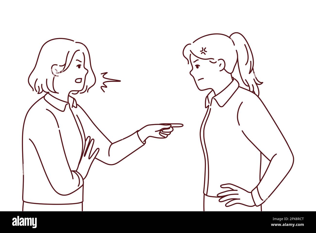 Anger misunderstanding problem Cut Out Stock Images & Pictures - Alamy