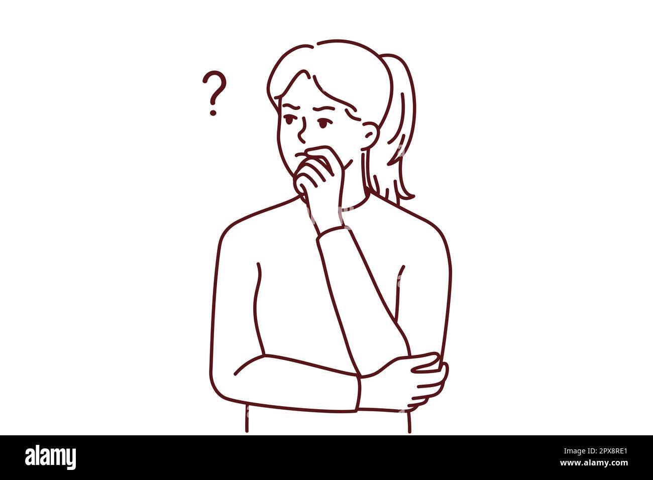 Confused person drawing Cut Out Stock Images & Pictures - Alamy