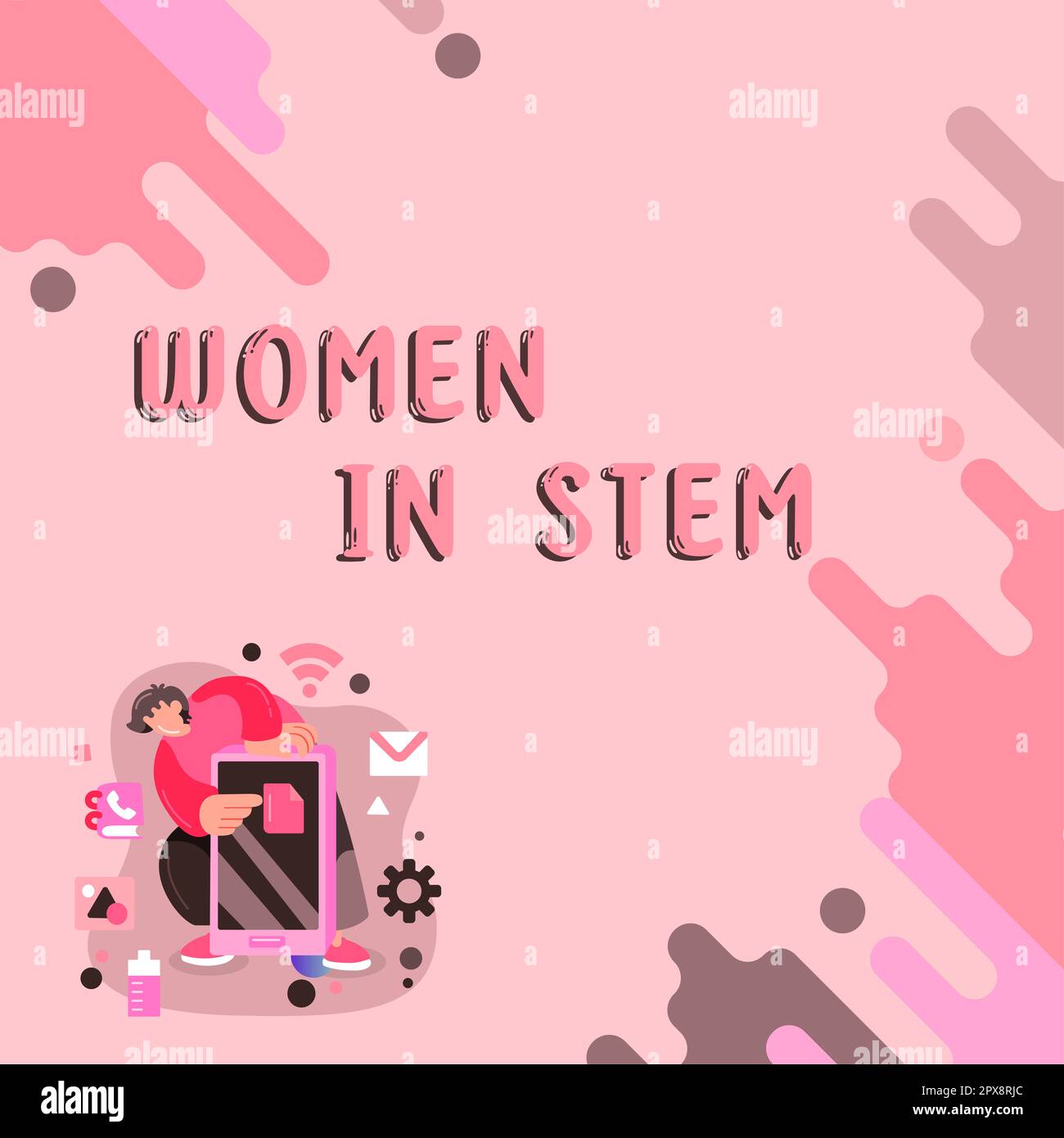 Conceptual caption Women In Stem, Word Written on Science Technology ...